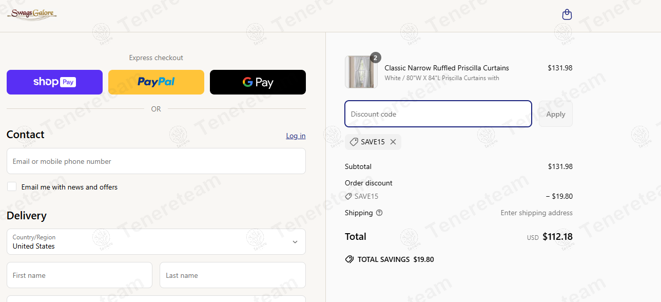70% OFF Swags Galore Coupon Codes - December 2025 Promo Codes